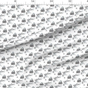 Yeti Fabric Yeti Land by Shopcabin Winter Yeti Nursery Decor Cotton ...