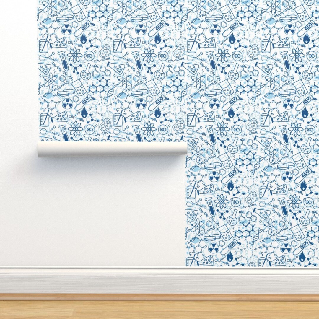 Chemistry Wallpaper Chemistry by Sandityche Chemistry Blue - Etsy