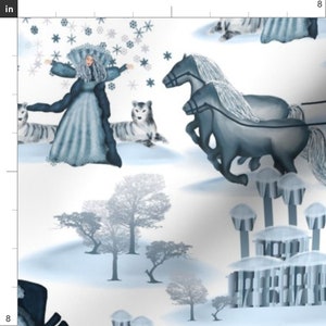 Snow Queen Fabric Snow Queen by Kociara Snow Queen Winter - Etsy