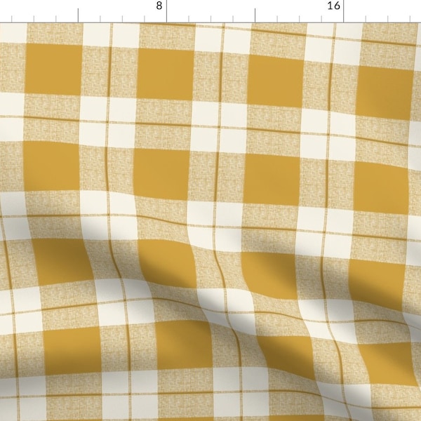 Yellow Check Fabric - Etsy