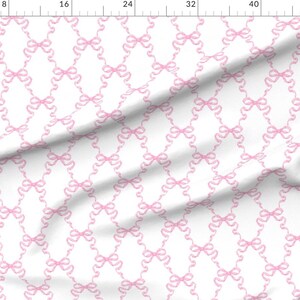 Pink Fabric - Ribbon Trellis by Danika_herrick - Ribbon Lattice White ...