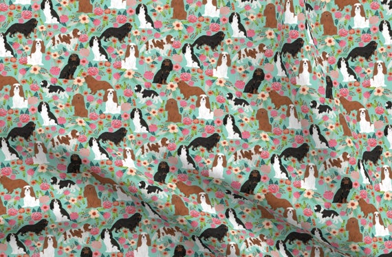 Cavalier King Charles Fabric-Cavalier King Charles Spaniel | Etsy