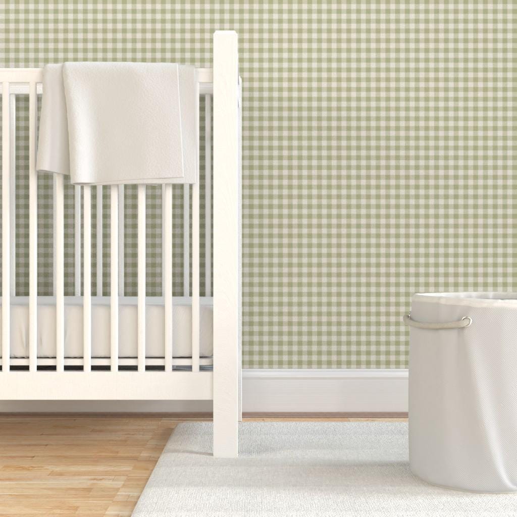 Gingham Removable Peel and Stick Wallpaper - 1950s Checkered Checks ...