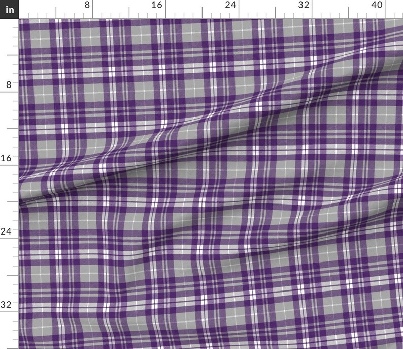 Plaid Fabric Fall Plaid Dark Purple Gray Wonderfully Made - Etsy Canada