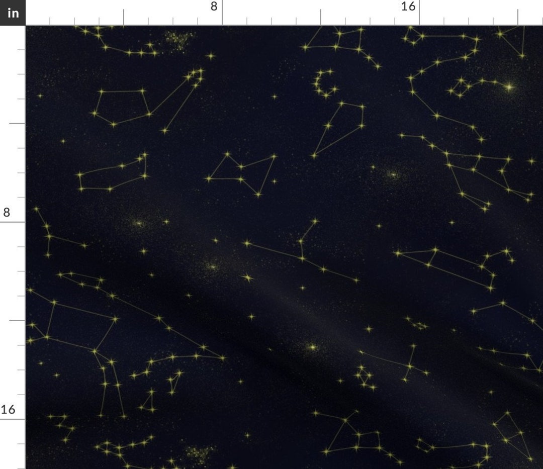Night Sky Fabric Constellations by My_taylor_made Celestial Midnight ...