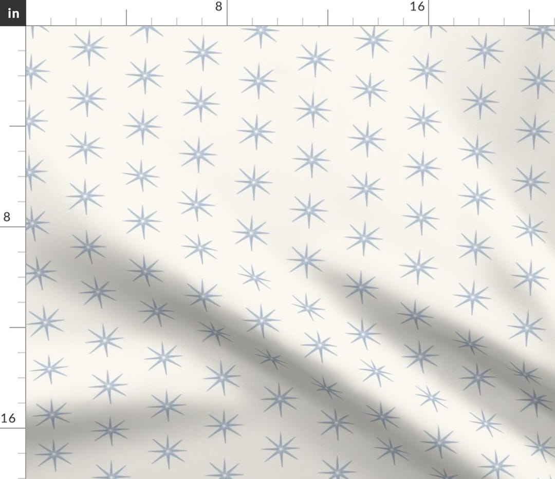 Nautical Stars Fabric Blue & Cream Stars by Danika_herrick Beige Soft ...