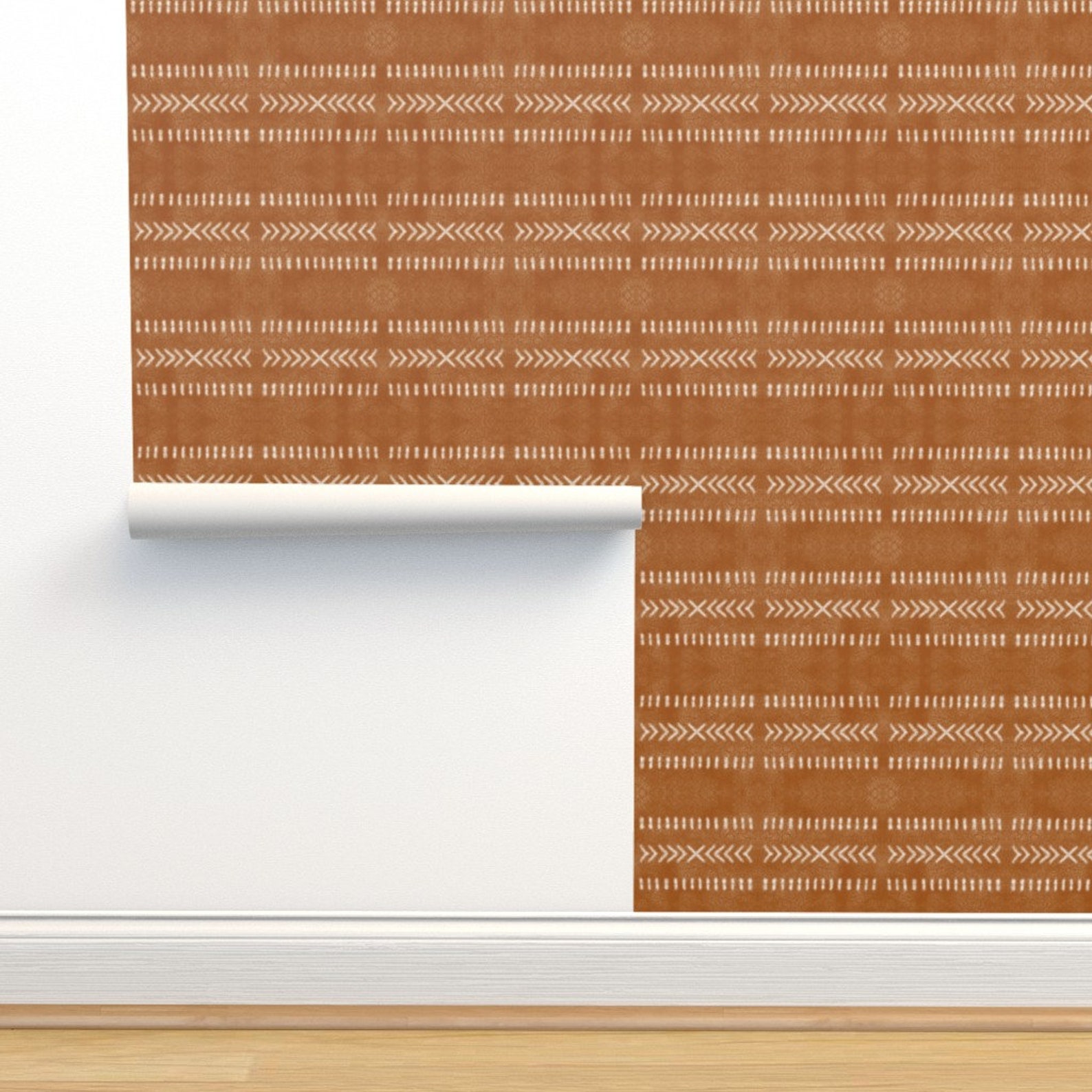 Minimal Southwestern Rust Wallpaper Minimal Burnt Orange by - Etsy