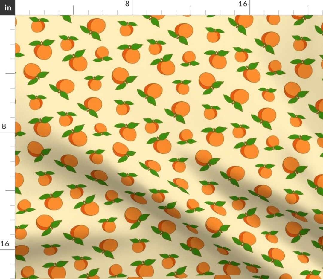 Apricot Fabric Apricots Sweet Cute Pattern by Honeymoons Apricot Fruit ...