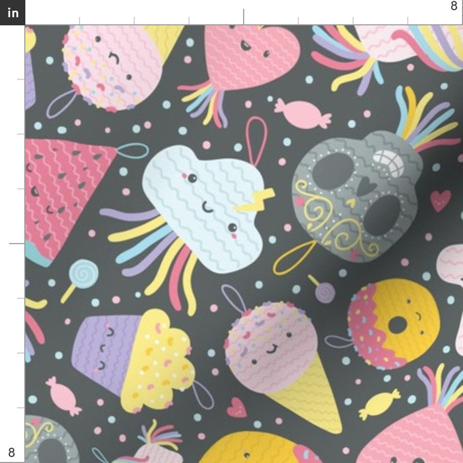 Kawaii Piñatas Fabric Cute Pinatas By Kostolom3000 Sugar | Etsy