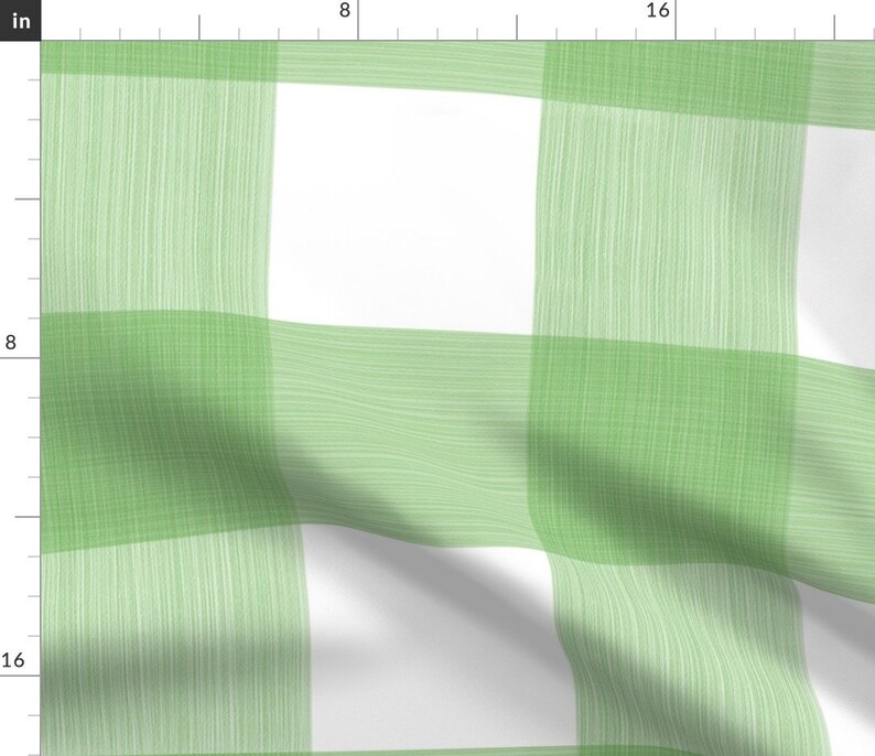 Green Plaid Fabric Spring Green 6 Buffalo Plaid by - Etsy
