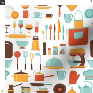 Kitchen Fabric Chef's Delight by Sandityche Mixer - Etsy