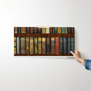 Vintage Library Wallpaper - Instant Bookcase by Peacoquettedesigns ...