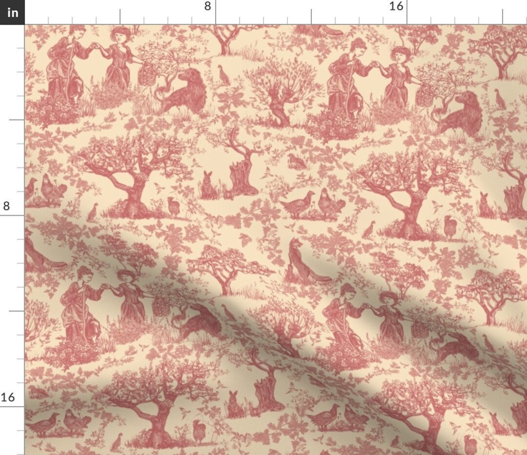 Vintage Toile Fabric Savannah Toile by This_is_not_an_image_of_loss ...