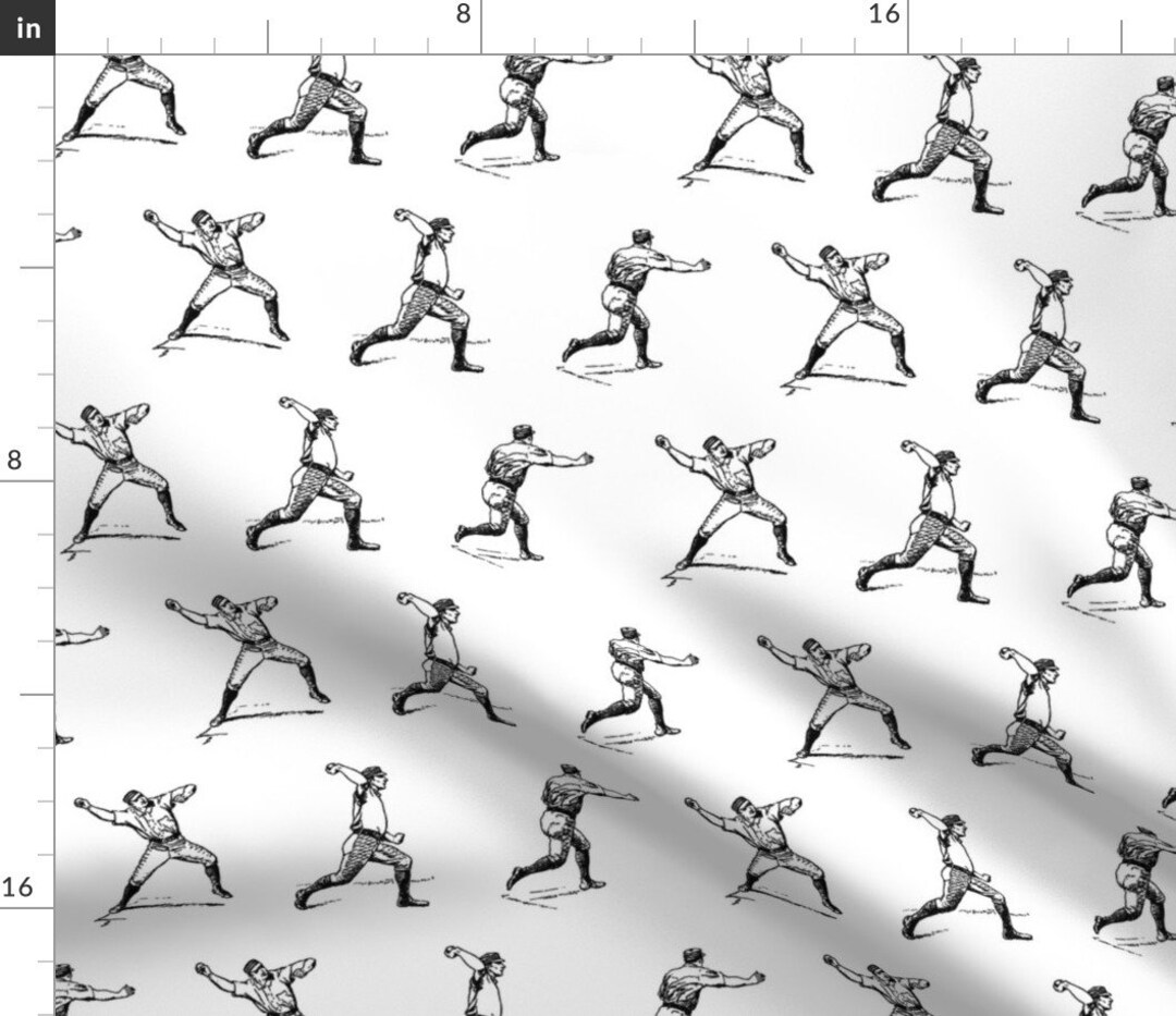 Vintage Baseball Fabric Vintage Baseball Players by Cloudycapevintage ...