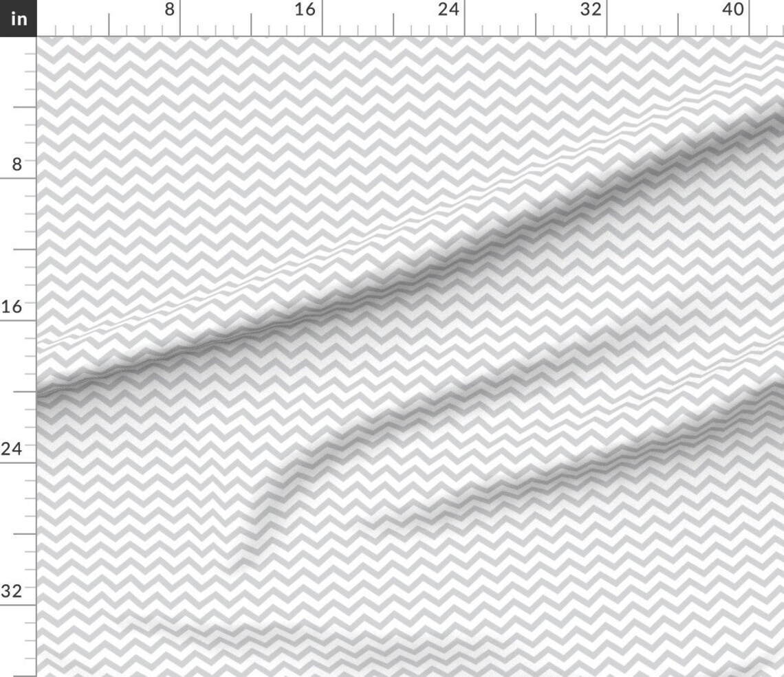 Chevron Fabric Chevron Light Grey by Misstiina Chevron - Etsy