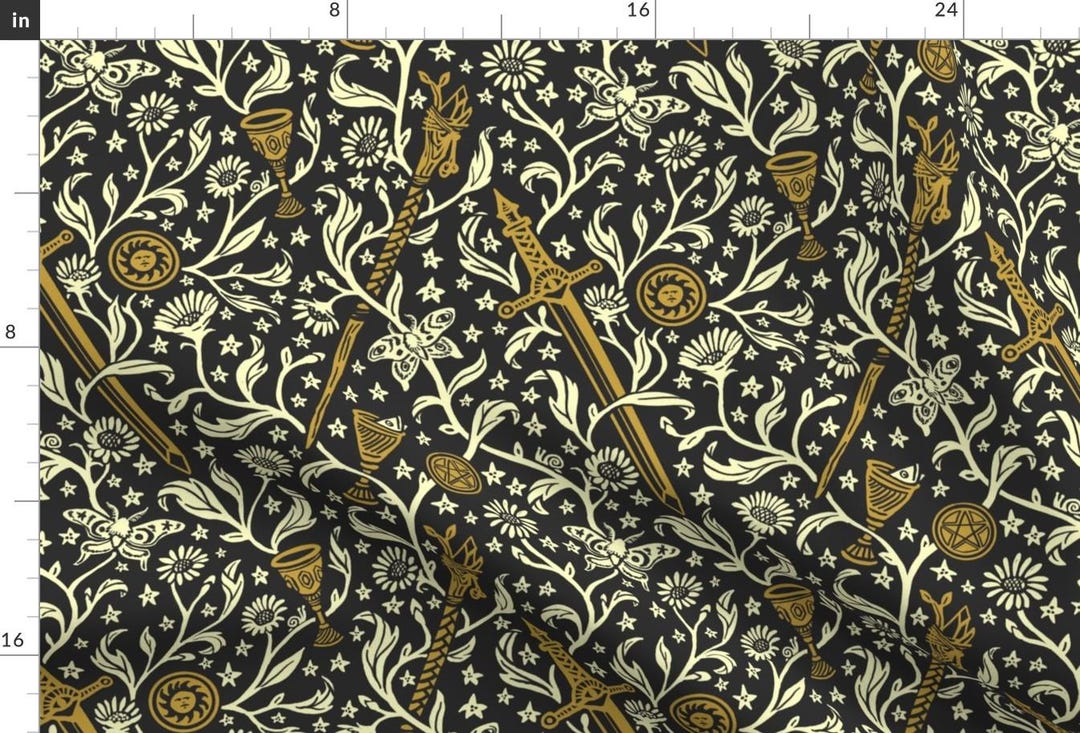Floral Fabric - Tarot Tapestry by Rachelquinlan - Tarot Tapestry Magic ...