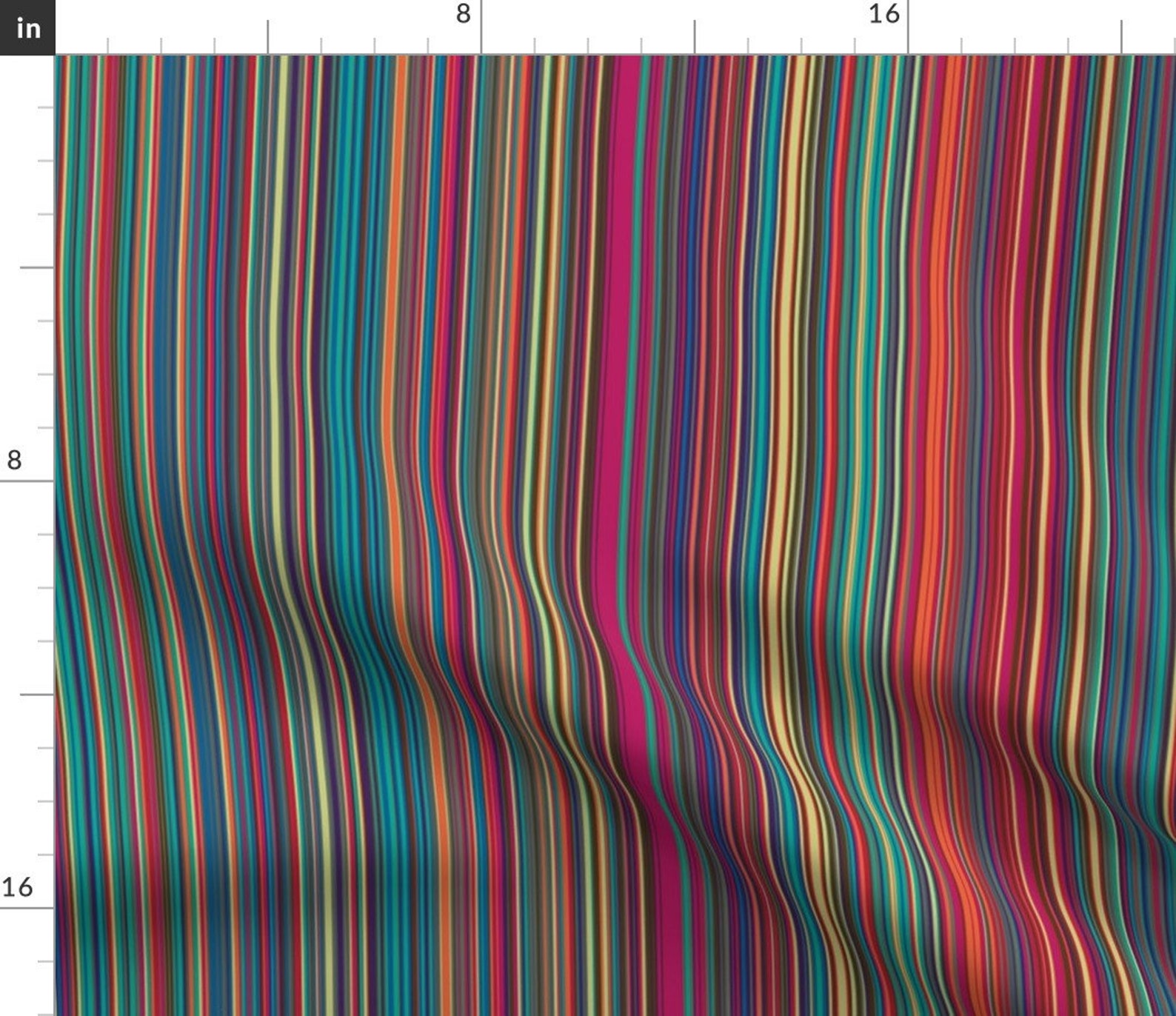 Vertical Stripe Fabric Fantastic Mini Stripe Vertical by - Etsy