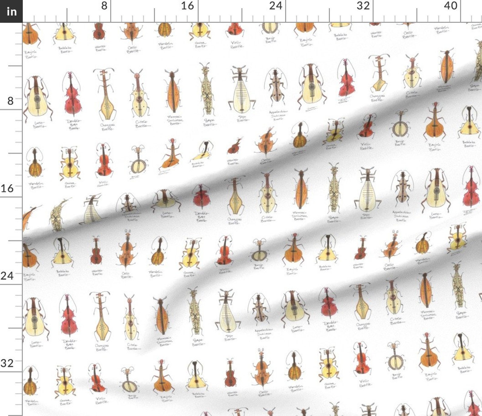 Instrument Fabric Stringed Beetles Bugs Insects Strings - Etsy