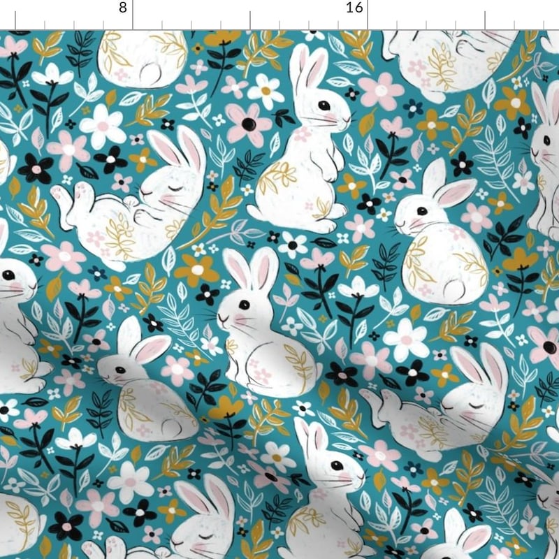 Rabbit Fabric - Etsy