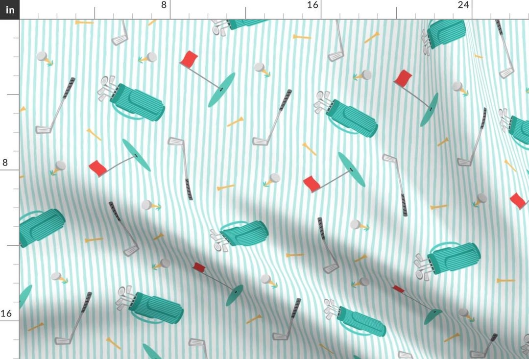 Golf Fabric - Tee Time - Golf Themed Fabric by Littlearrowdesign - Golf ...