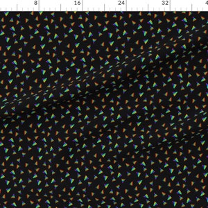 Lgbtq Fabric Rainbow Striped Triangles on Black Small by Thin Line ...