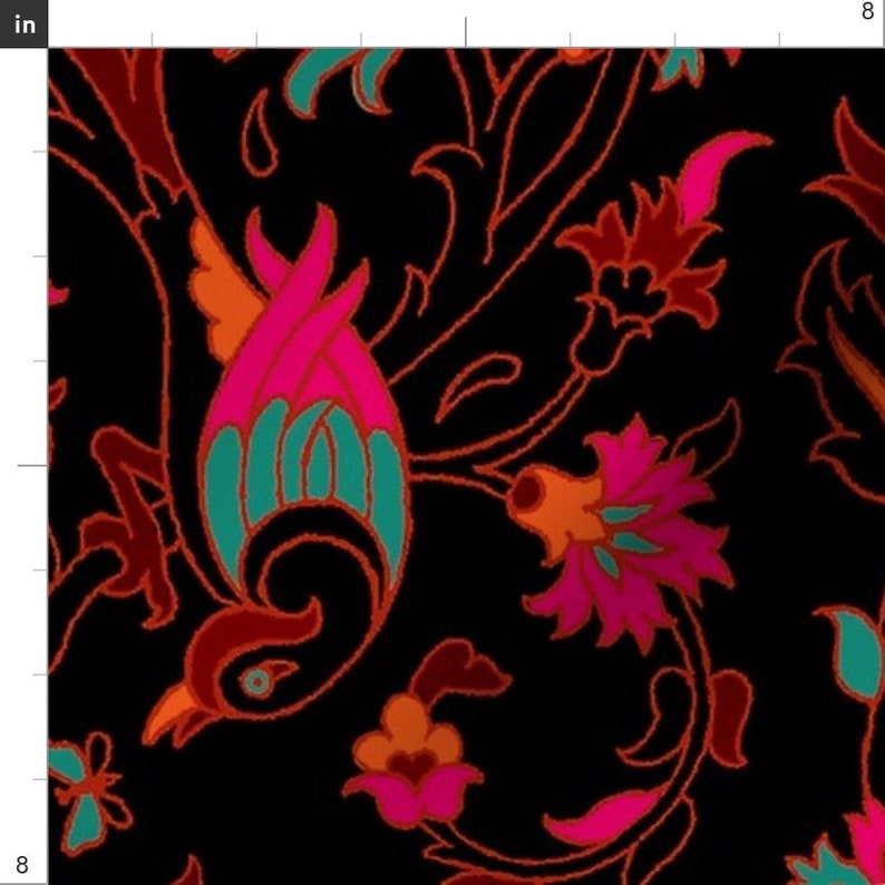 Islamic Birds Fabric Islamic Birds by Muhlenkott Floral - Etsy