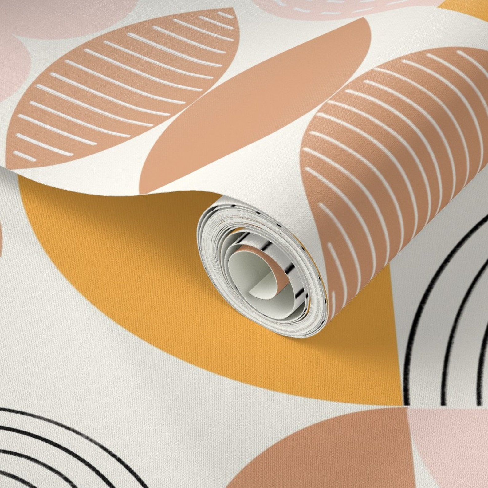 Mod Art Wallpaper Modern Art Geometric Shapes by Sandra - Etsy