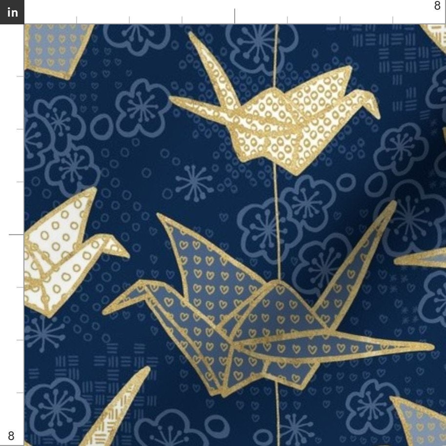 Origami Fabric Sadako's Good Luck Cranes by Marketa | Etsy
