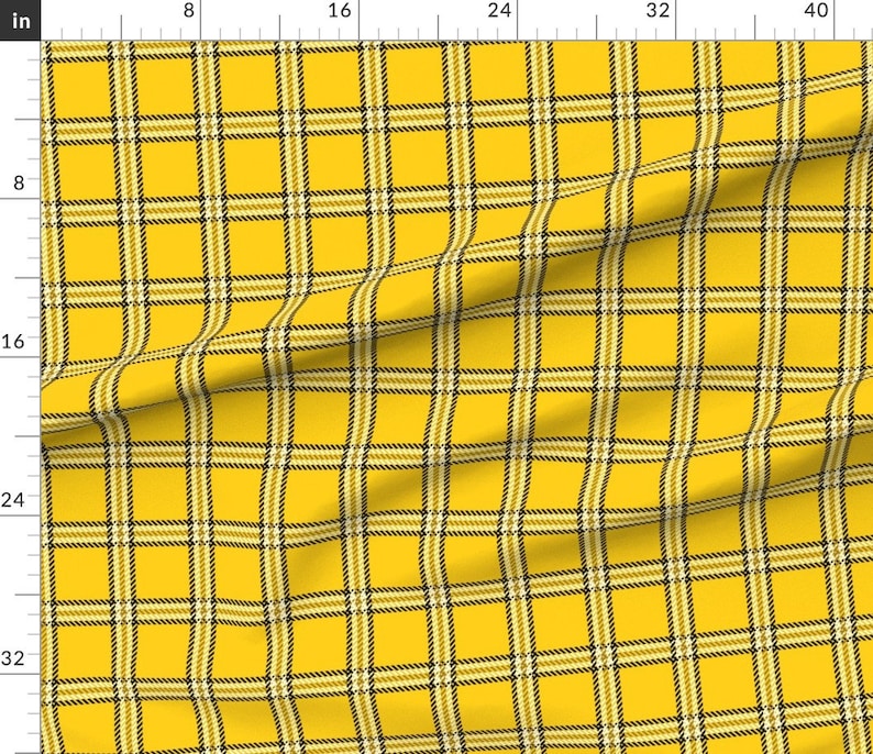 90s Yellow Plaid Fabric Cher's Plaid by - Etsy Canada