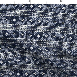 Mudcloth Fabric Mudcloth // Blue Eggshell // Extra Small by - Etsy