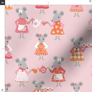 Mouse Fabric Tea Time Mouse by Andie Hanna House Mouse | Etsy
