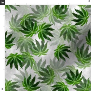 Marijuana Fabric Elegant Indica Leaves Light by Camomoto Marijuana ...
