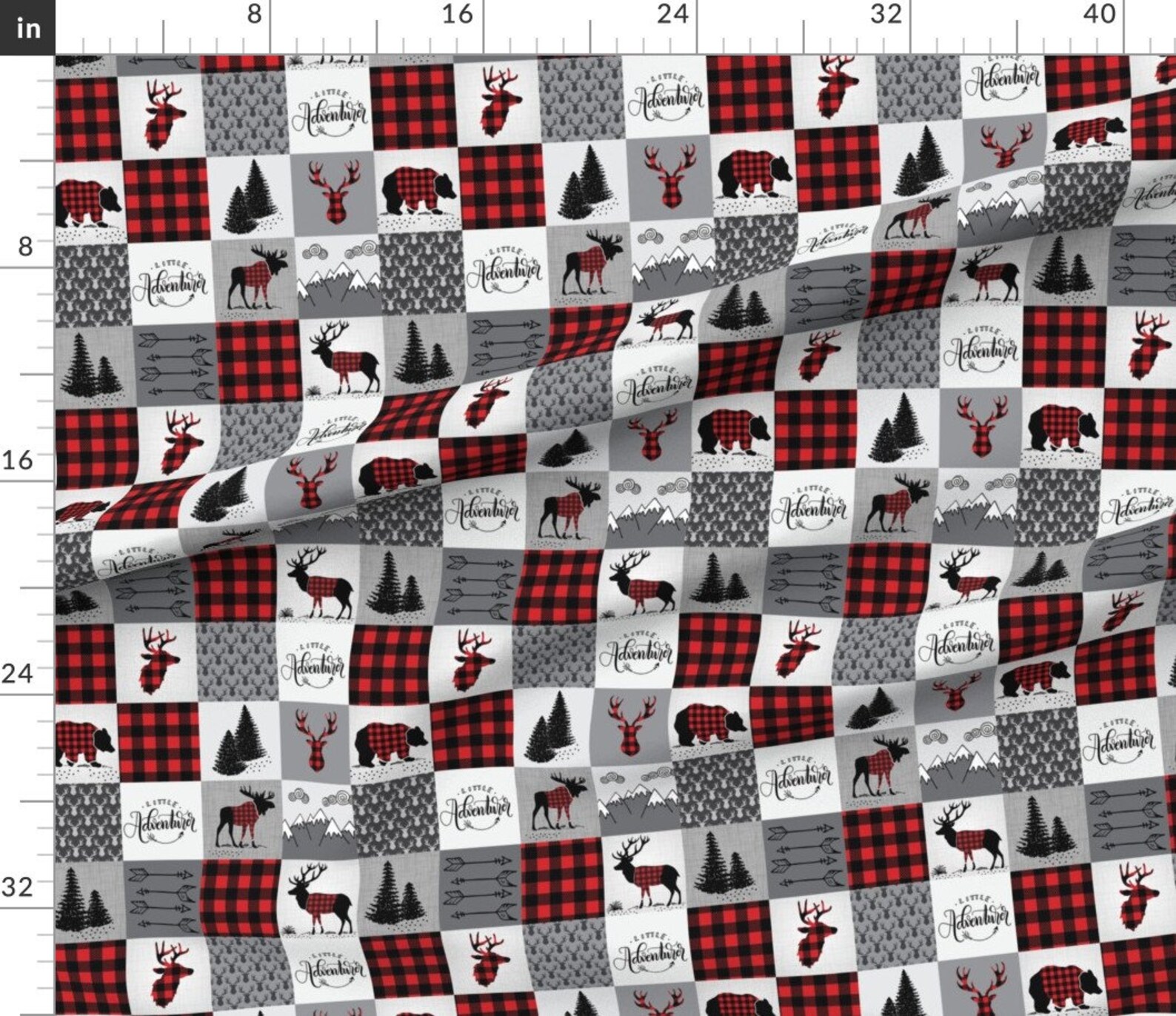 Howjoyful Fabric Buffalo Plaid Patchwork Faux Quilt 12 - Etsy