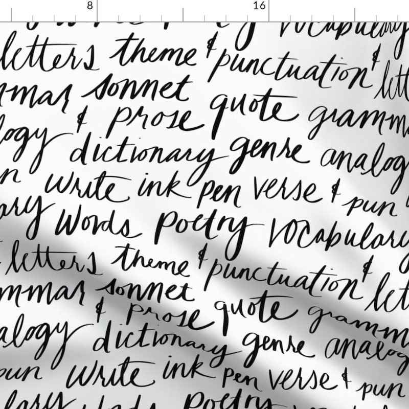 Handwriting Fabric - Etsy