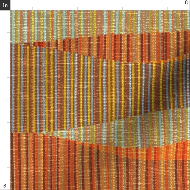 Mid Century Fabric Mid Mod Lines by Theodesign Horizons - Etsy