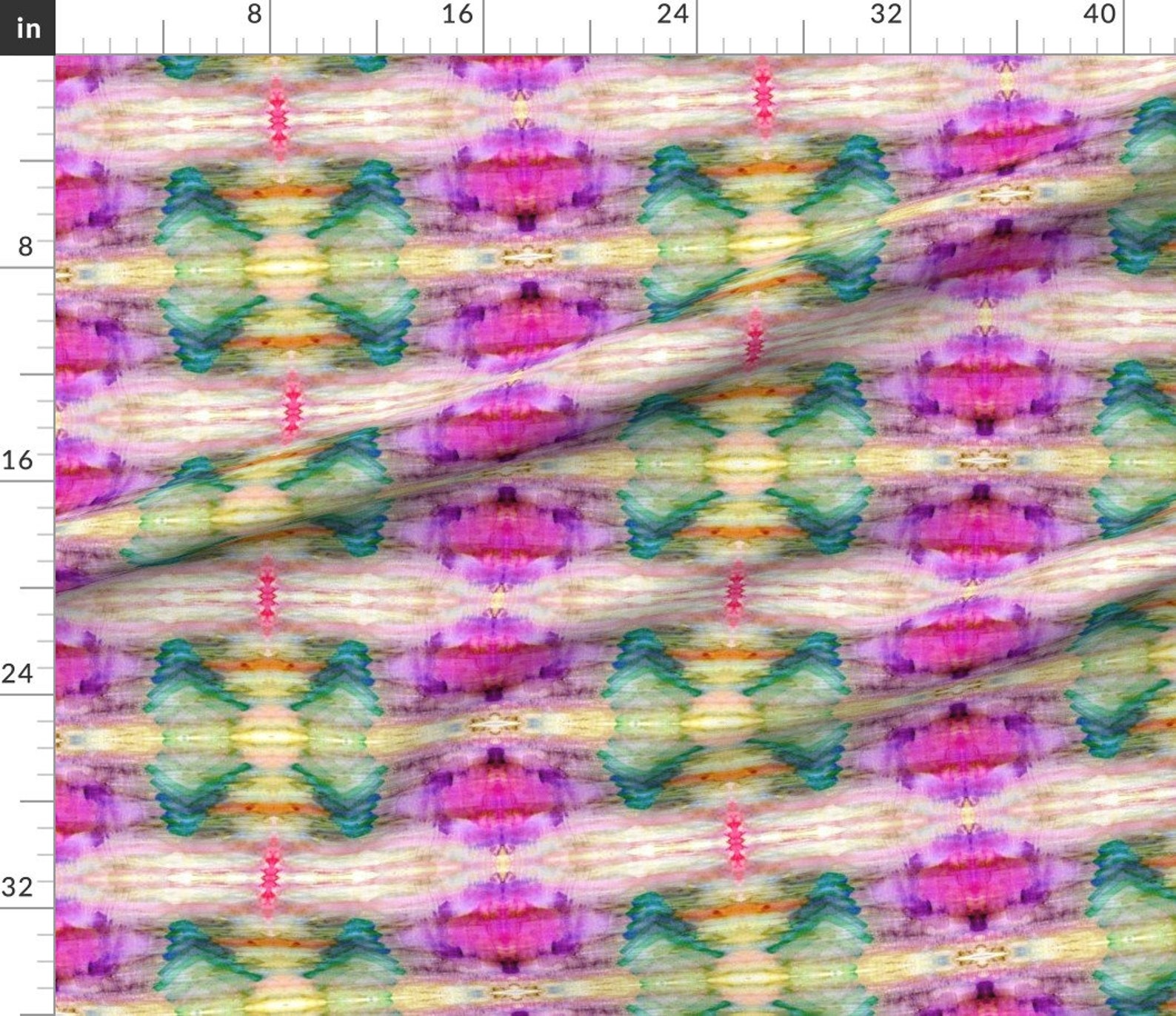 Watercolor Ikat Fabric Tribal Watercolor No.2 by - Etsy