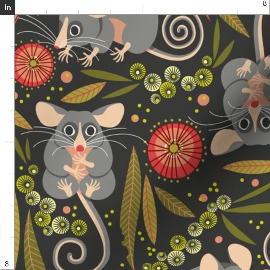 Pygmy Possum Fabric Australian Mountain Pygmy Possum by - Etsy