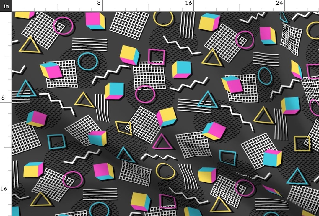 Memphis Style Fabric - Welcome to the 90'S by Robyriker - Retro 1990s ...