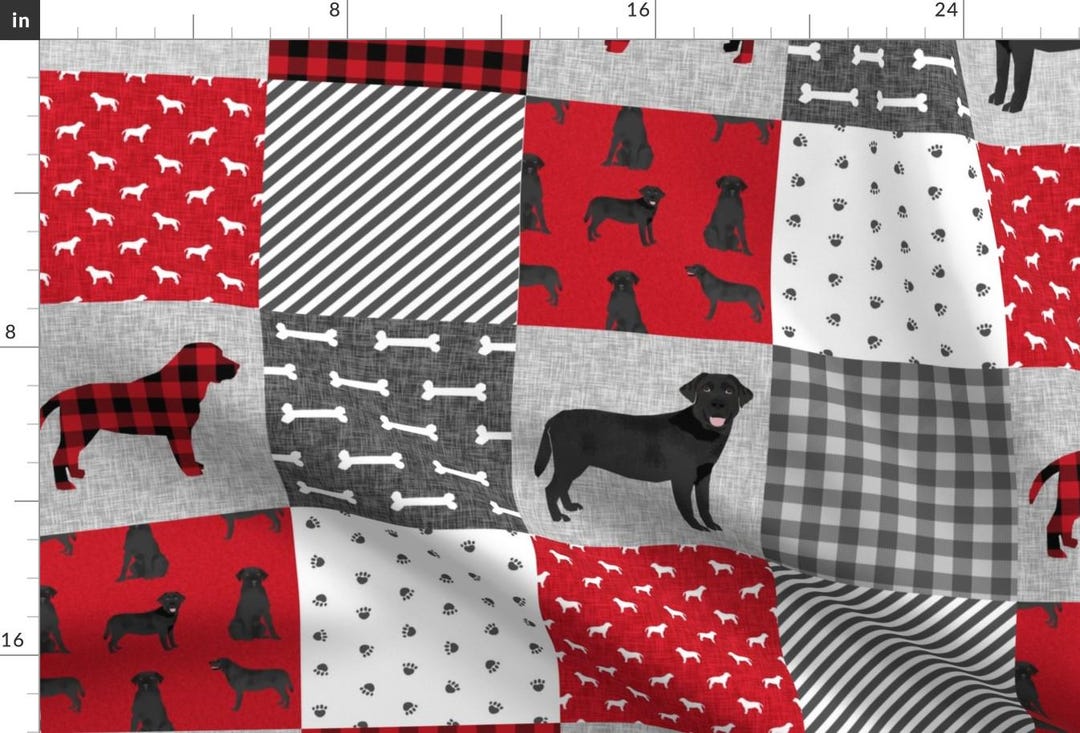 Labrador Retriever Fabric Black Lab Pet Quilt A Breed Quilt Pattern ...