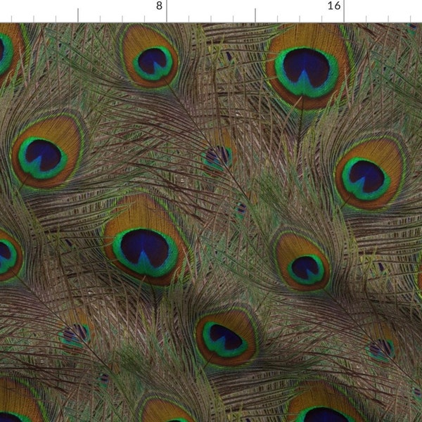 Peacock Feather Fabric - Etsy