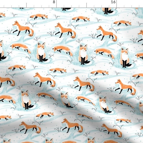 Fox Print Fabric - Etsy