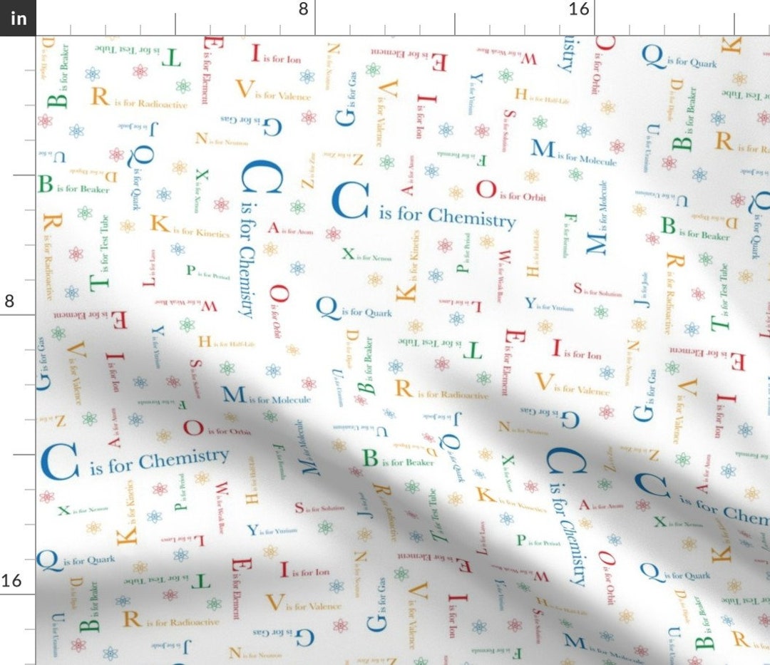 Scientific Alphabet Fabric C is for Chemistry by Robyriker Alphabet ...