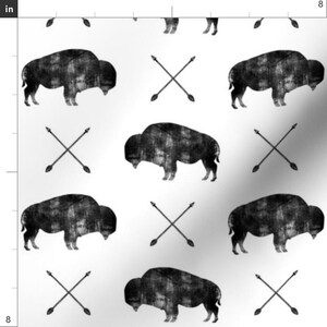 Buffalo + Arrows Fabric - Distressed Buffalo Arrows by ...