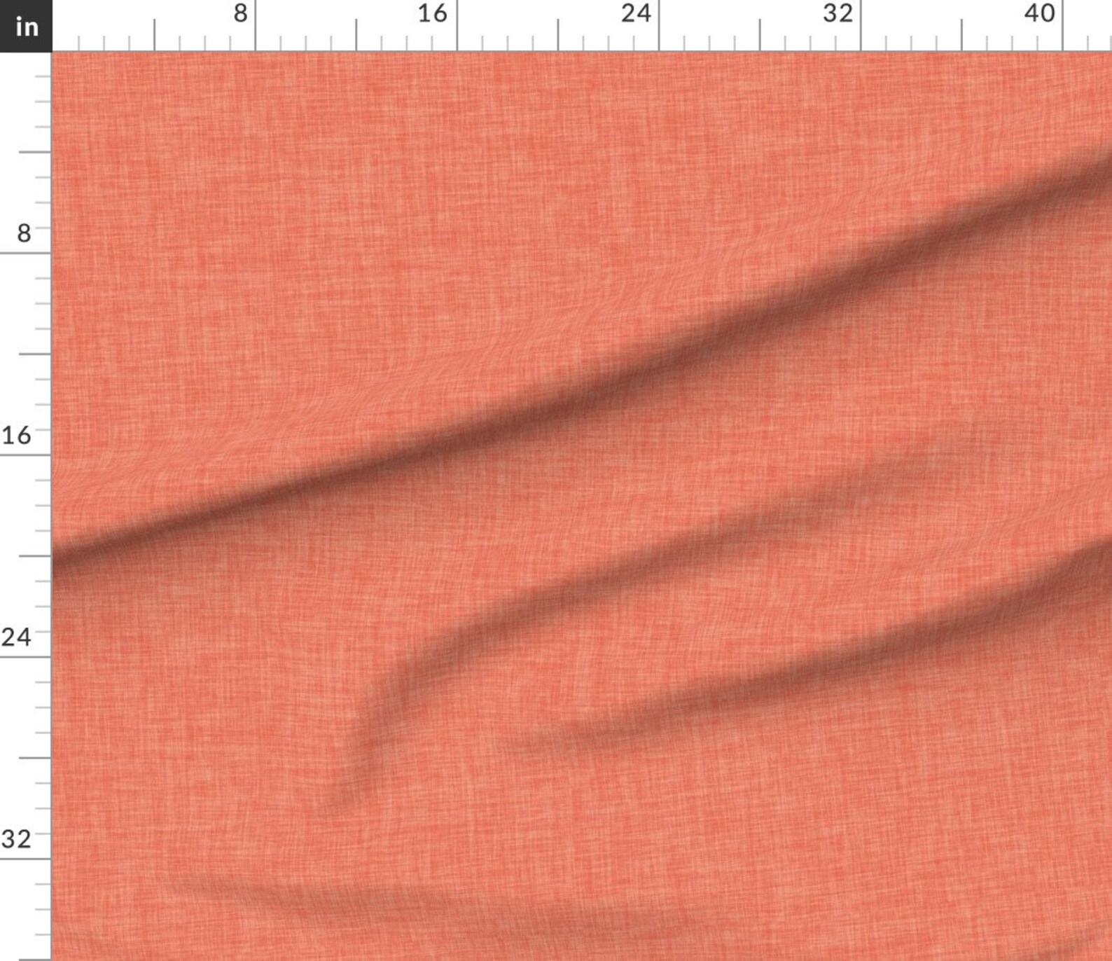 Coral Heathered Monochrome Fabric Coral Linen by Ivieclothco | Etsy