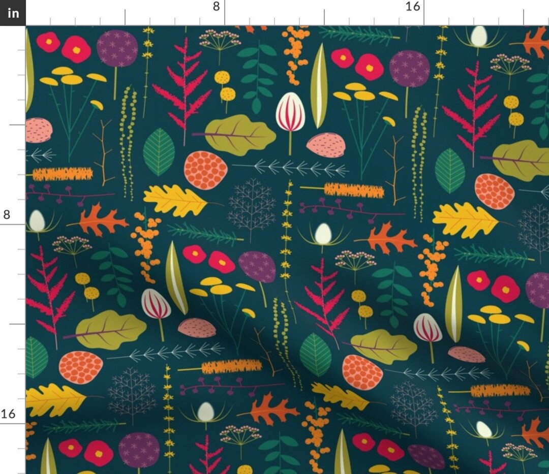 Botanical Finds Fabric Botanical Specimens by Katerhees Botanical Print ...