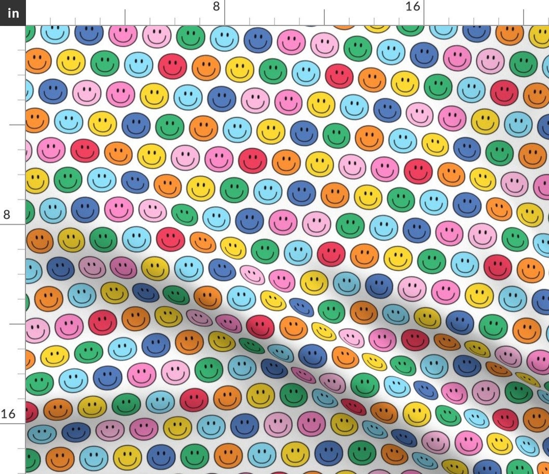 Smileys Fabric Rainbow Happy Face by Misstiina Doodles Kids Classroom ...