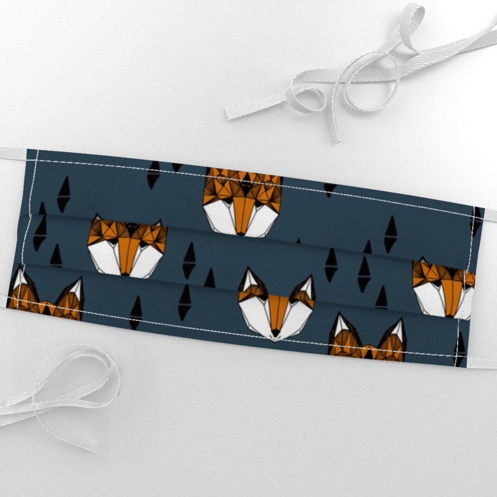 Fox Fabric Fox Head // Geometric Fox Head Kids Nursery Baby | Etsy