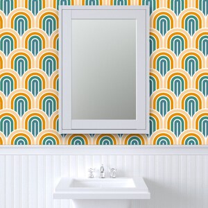Art Deco Arches Wallpaper Geometric Pattern Art Deco Arch - Etsy