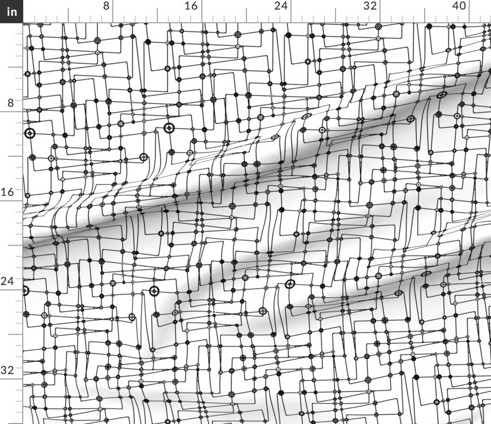 Abstract Astro Fabric Astroboy Black White by Ormolu - Etsy