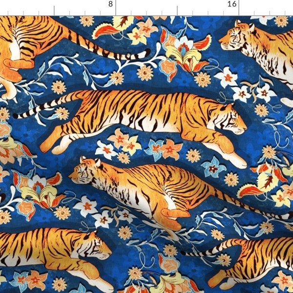Tiger Print Fabric - Etsy